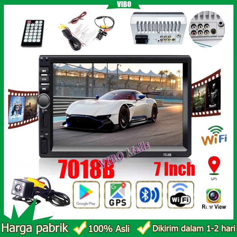 Jual 7018B Head Unit Double Din 7 Inch Bluetooth Audio Car MP3 MP5 ...