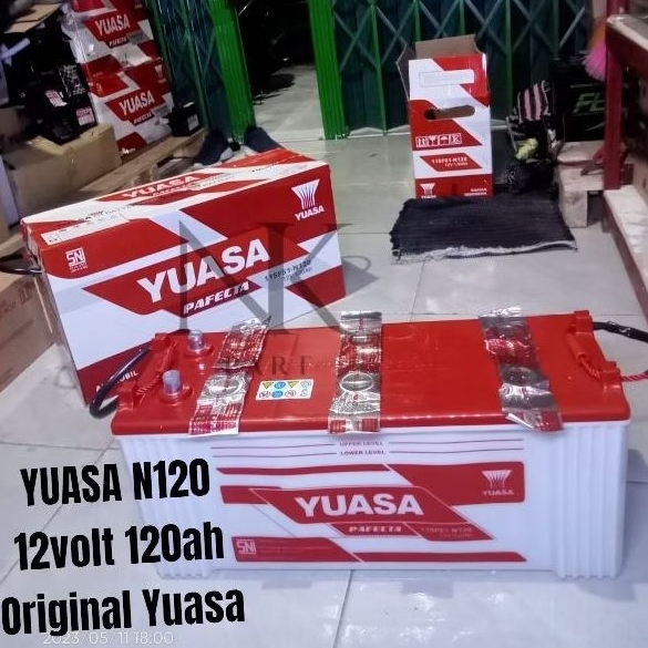 Jual Aki Accu Mobil dan Genset Yuasa N120 12v 120Ah Original Aki Basah | Shopee Indonesia