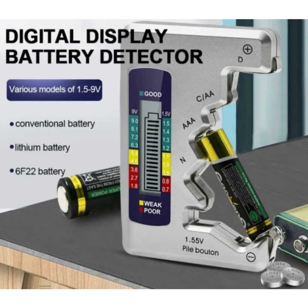 Jual Alat Tester Cek Baterai Universal Dengan layar LCD Test Battery ...