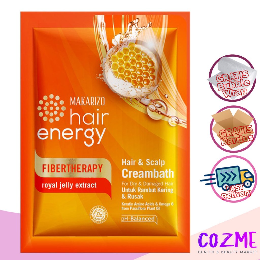 Jual MAKARIZO Creambath ROYAL JELLY Hair Energy Fibertherapy Sachet | Shopee Indonesia