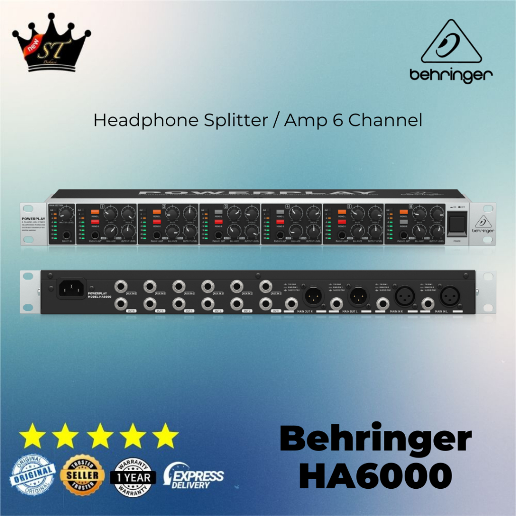 Jual Behringer HA6000 HA-6000 Headphone Amplifier Splitter Distributor ...