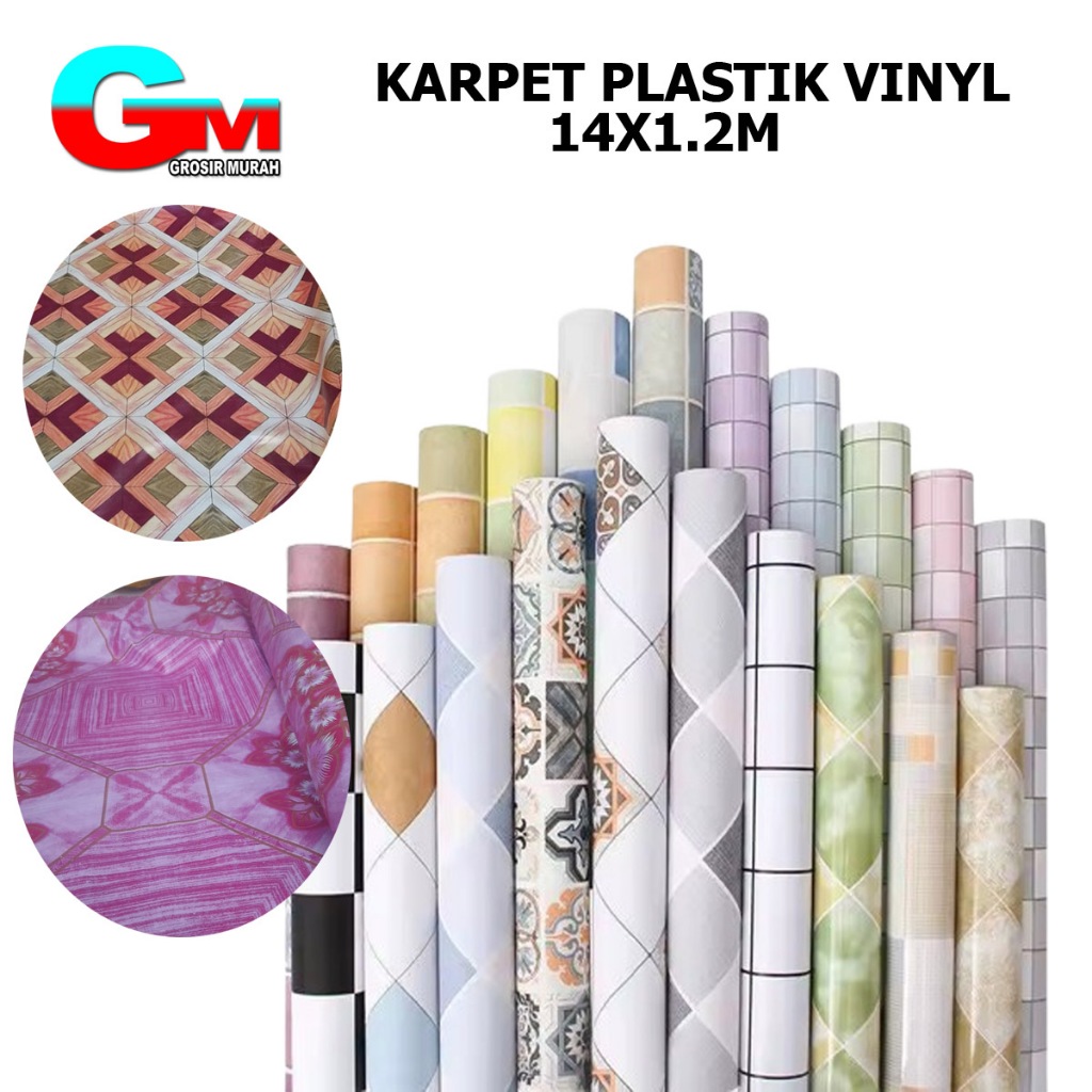 Jual Karpet Lantai Plastik Vinyl Meteran Tikar Perlak Alas Meja Carpet ...