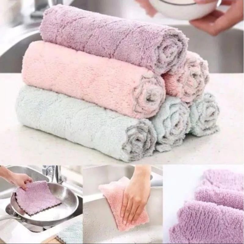 Jual KAIN MICROFIBER ANTI MINYAK (WARNA RANDOM) | Shopee Indonesia