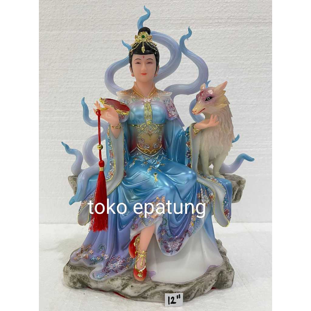 Jual patung siluman rubah 9 ekor - kitsune - mamer padat - 12 inch ...