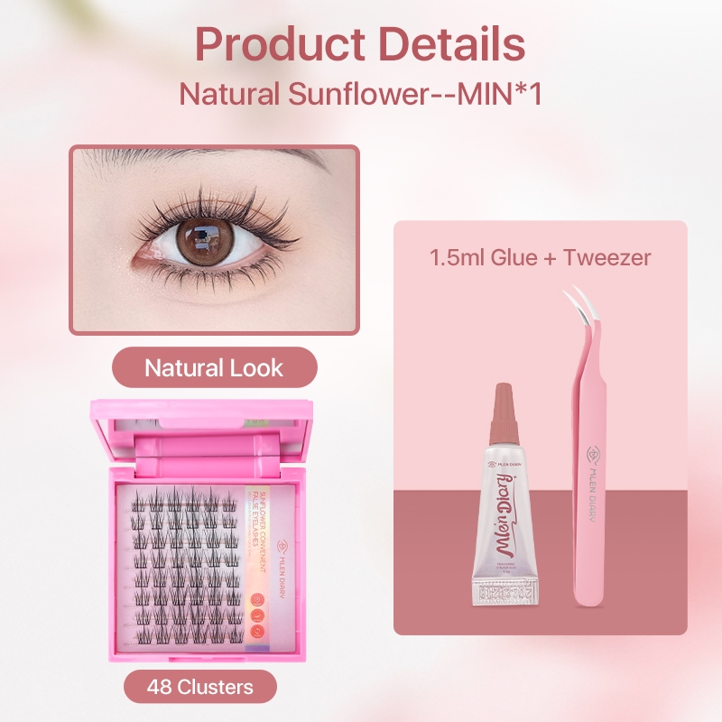 Jual MLEN DIARY-Bulu Mata Bunga Matahari Panjang 9-12mm bulu mata palsu lem eyelash extension ...