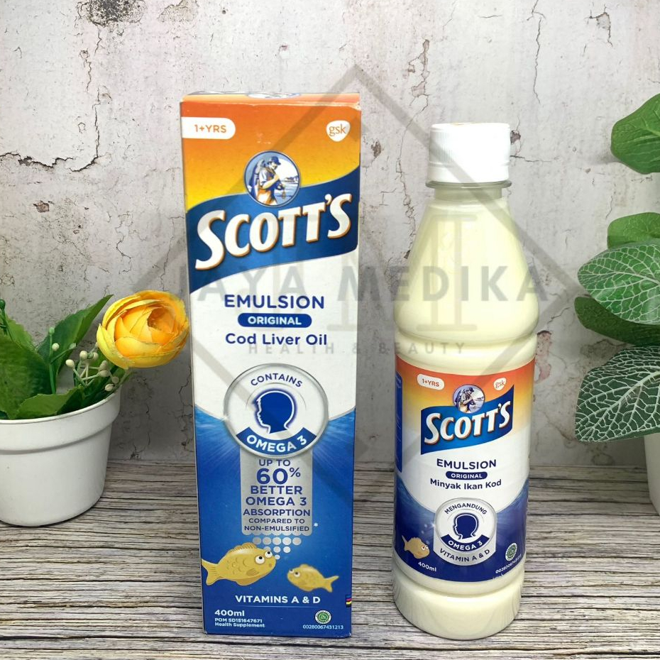 Jual Scotts Emulsion Original Omega 3, Vitamin A dan D 400 Ml | Shopee ...
