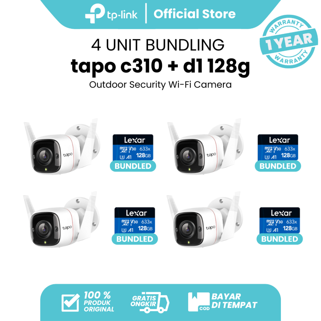 Jual TP-Link Tapo C310/C320WS/C325WB Outdoor 2K 3MP HD Wi-Fi CCTV Camera Certification-IP66 ...