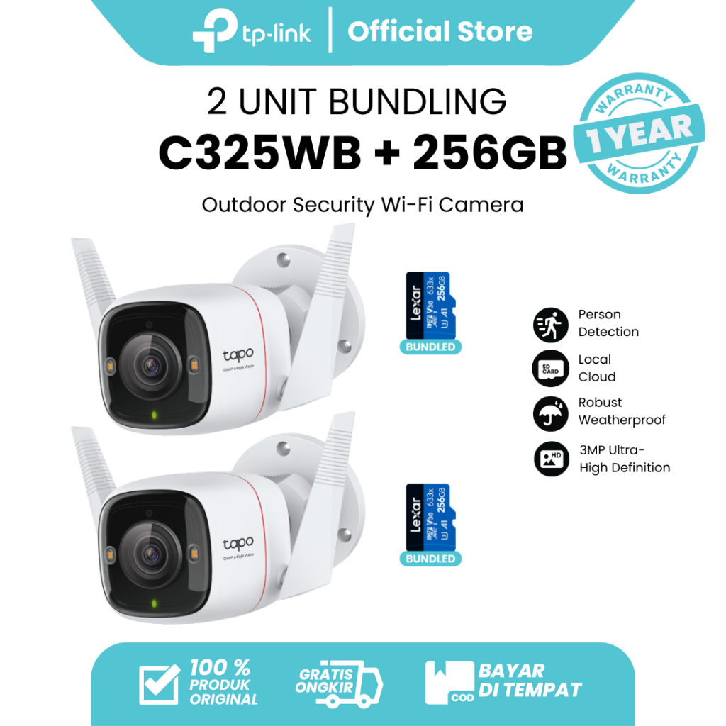 Jual TP-Link Tapo C310/C320WS/C325WB Outdoor 2K 3MP HD Wi-Fi CCTV ...