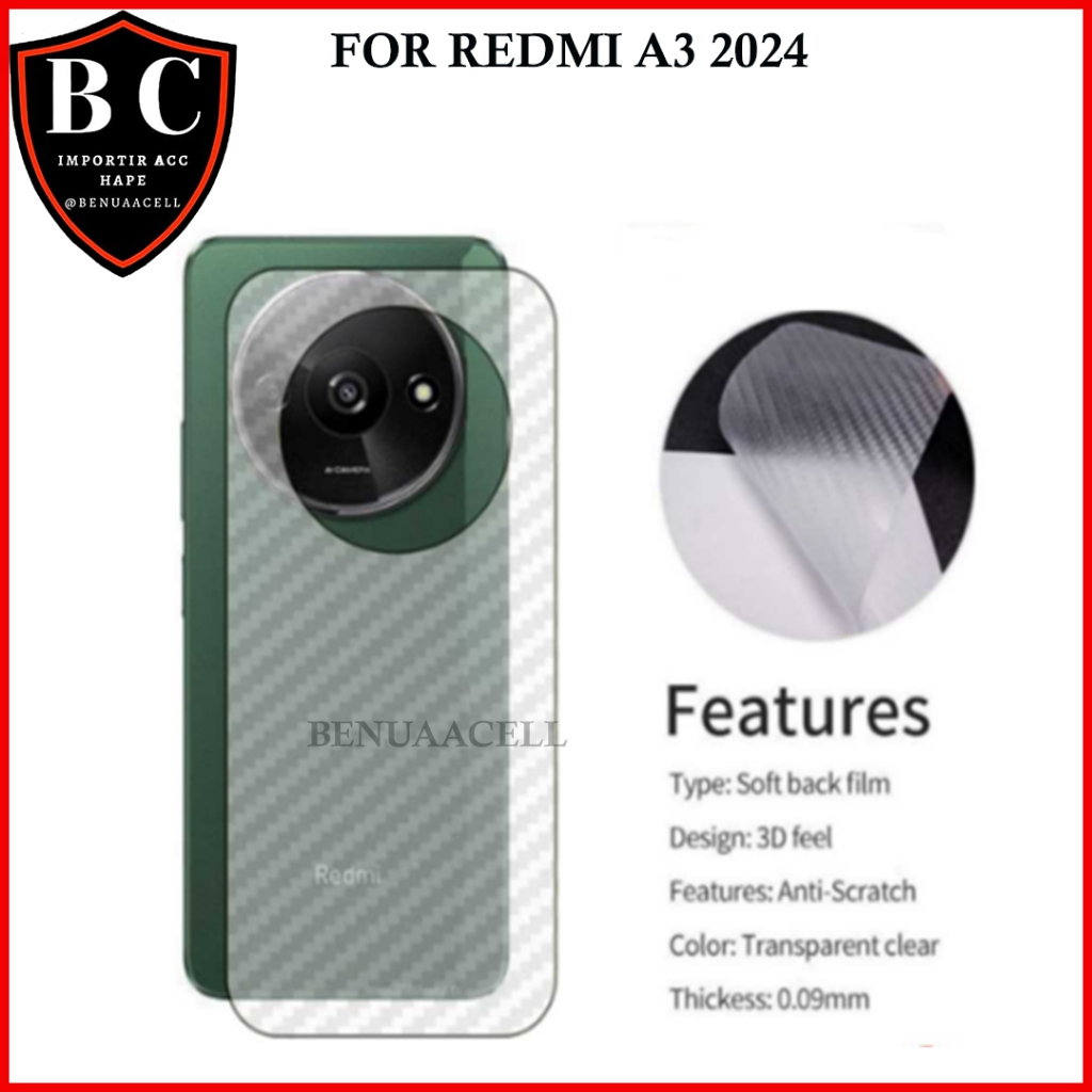 Jual SKIN CARBON XIAOMI REDMI A5 REDMI A3 REDMI A2 - ANTI GORES ...