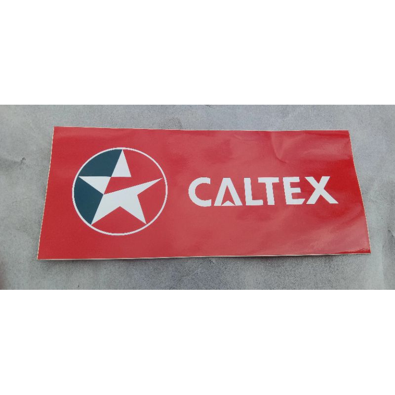 Jual stiker sticker logo emblem stiker Oli Caltex NOS | Shopee Indonesia
