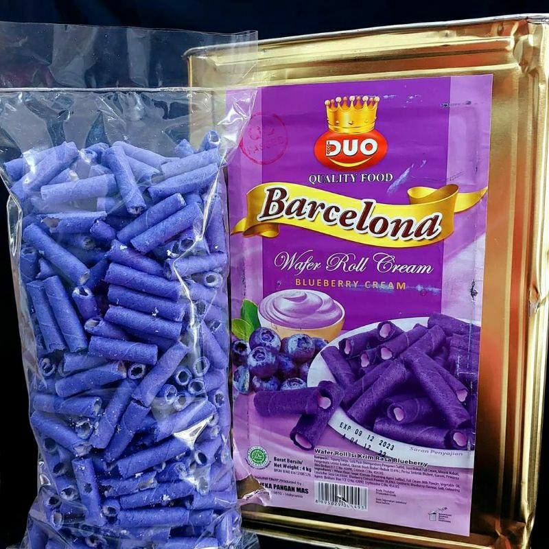 Jual Wafer Astor Barcelona Rasa Blueberry 1kg | Shopee Indonesia