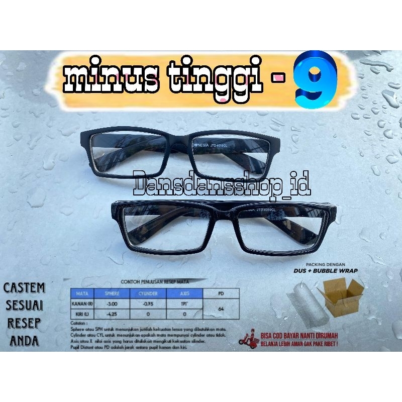 Jual KACAMATA MINUS/RABUN JAUH DAN BISA CUSTOM LENSA SESUAI RESEP ...