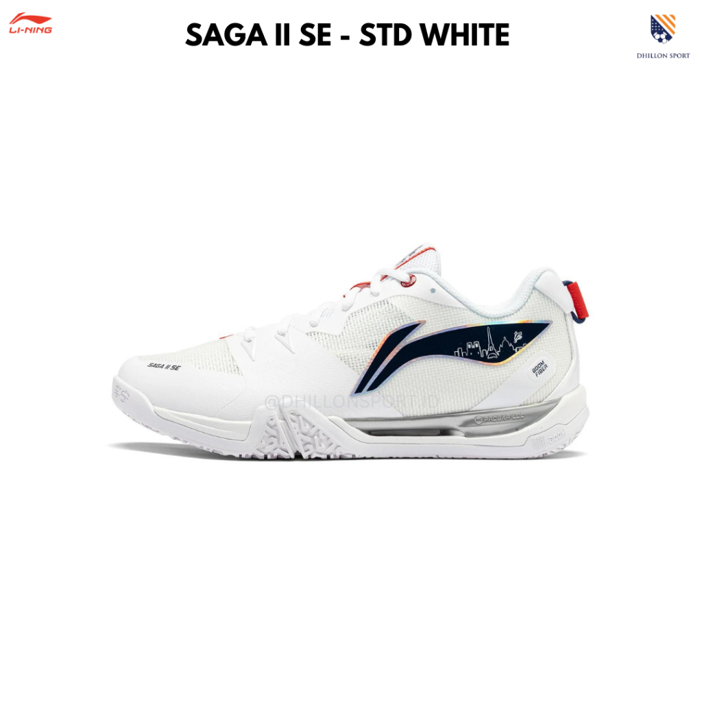 Jual Sepatu Badminton LINING SAGA 2 SE Std White | LI-NING SAGA 2 | LI ...