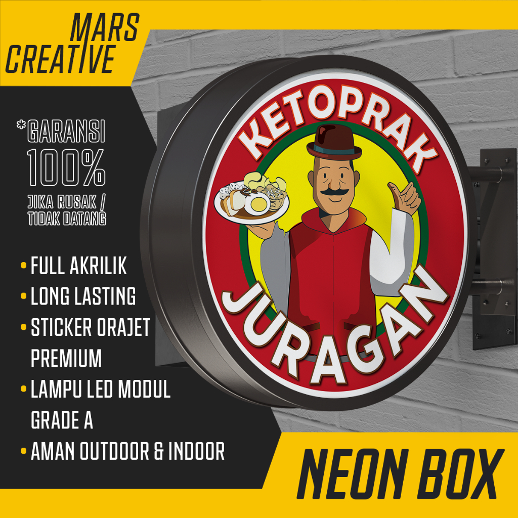 Jual NEON BOX PERSEGI / PERSEGI PANJANG | DIAMETER 40 X 80 CM BAHAN ...