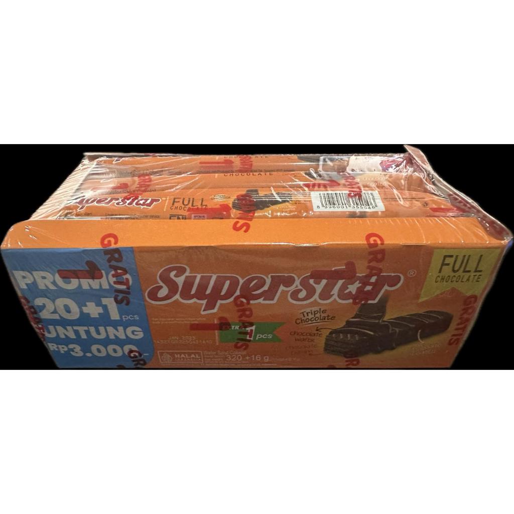 Jual SUPERSTAR ROMA WAFER TRIPLE CHOCOLATE EX 16gr ISI 20 PCS WAFER ...