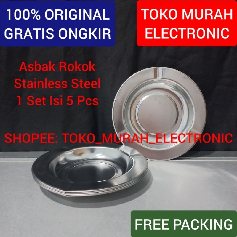 Jual TME - Asbak Rokok Stainless Set Isi 5 Pcs | Shopee Indonesia
