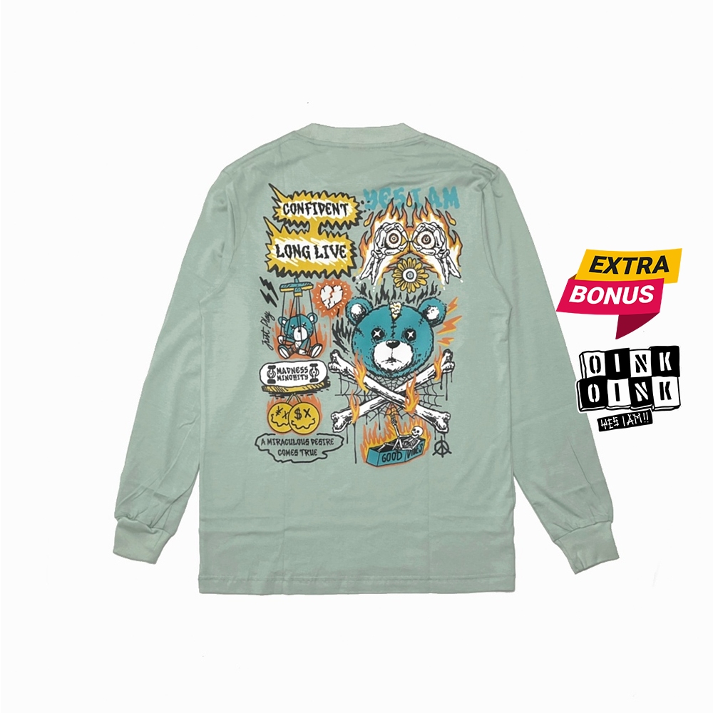 Jual Yes Iam - Confident | Kaos Skena Vintage Longsleeve | Lengan ...