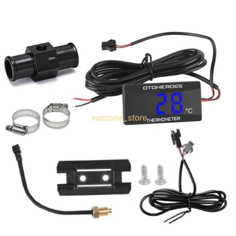 Jual [VANZONE] Termometer Digital Pengukur Suhu Air Radiator Mesin ...