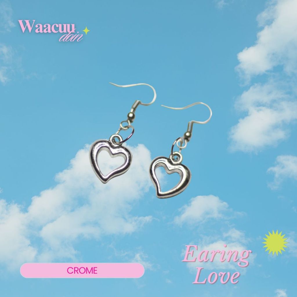 Jual Waa Cuu - Lover Earing Anting Fashion Bentuk Love Anting Lucu ...
