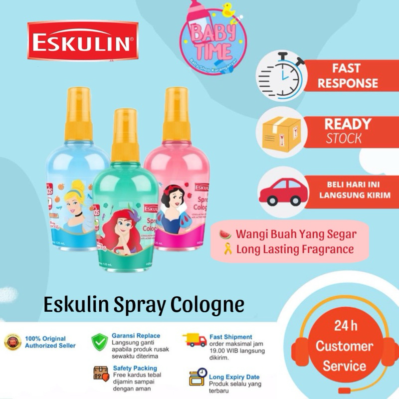 Jual Eskulin Kids Mist Cologne 125ml Parfum Anak Elsa Anna Snow White ...