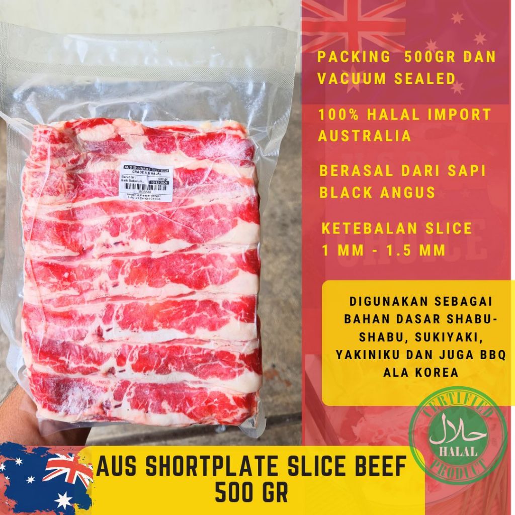 Jual AUS Slice Beef / DAGING SAPI Shortplate 500gr /Yakiniku & Shabu ...