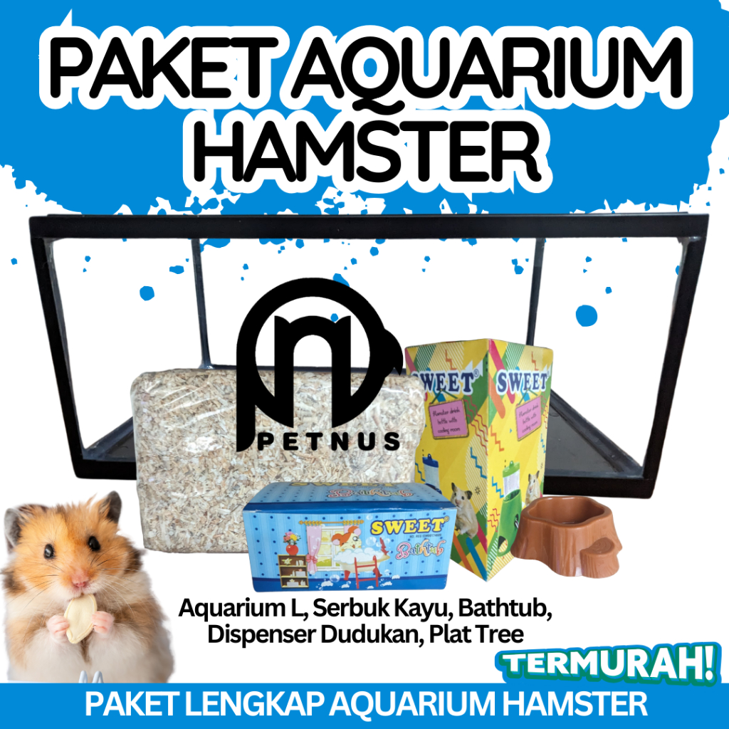 Jual Paket Hamster - Aquarium Hamster Lengkap Murah, sudah dapat Serbuk ...