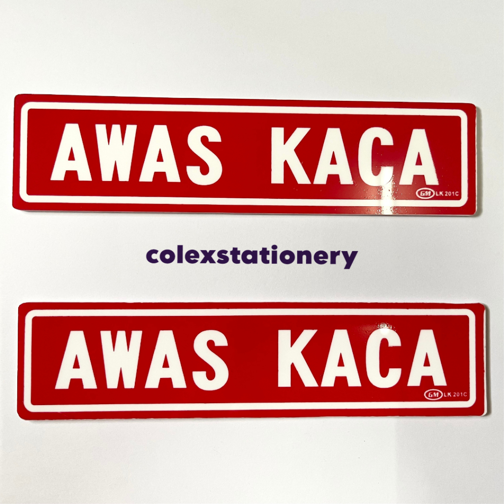 Jual Sticker Label / Sticker Label Bahan Acrylic Awas Kaca Ukuran 5cm x ...