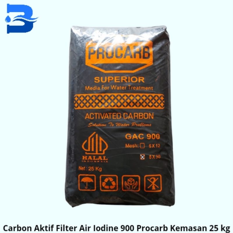 Jual Carbon Aktif Filter Air Iodine 900 Procarb Kemasan 25 kg/sak ...