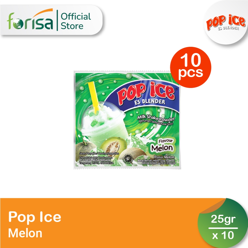 Jual Pop Ice Milk Shake Powder Melon 25 gr 10 Pcs | Shopee Indonesia