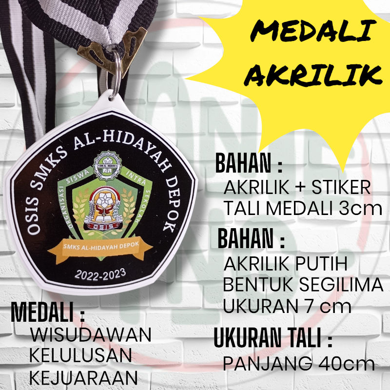 Jual Medali Kelulusan sekolah / Medali Wisuda / Medali Akrilik Stiker /Wisuda Gradution ...