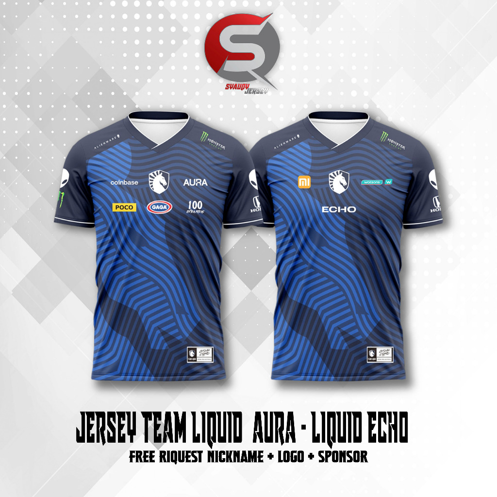 Jual JERSEY Kaos Baju TEAM LIQUID AURA LIQUID ECHO 2024 TERBARU ( Free custom nickname ...