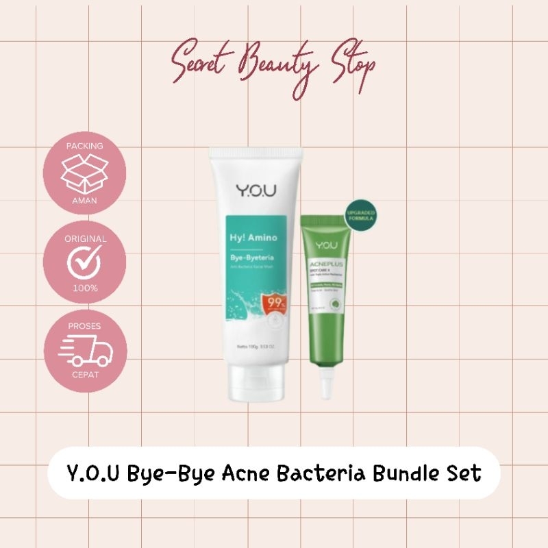 Jual SPECIAL YOU Bye-bye Acne Bundle Set, YOU Hy Amino Bye-byeteria Facial Wash & NEW UPGRADED ...