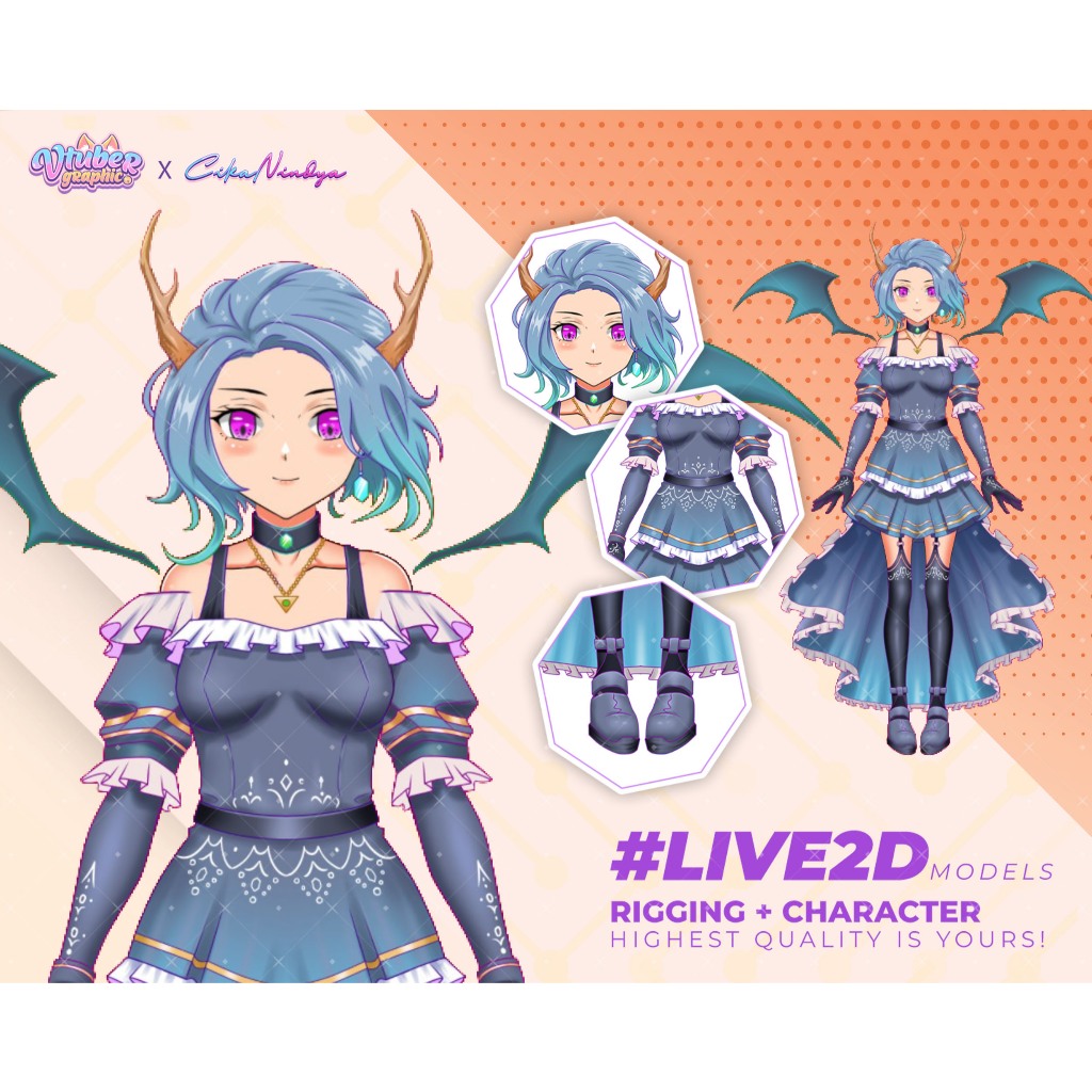 Jual Jadikan Setiap Streaming Menarik dengan VTuber Live2D Model ...