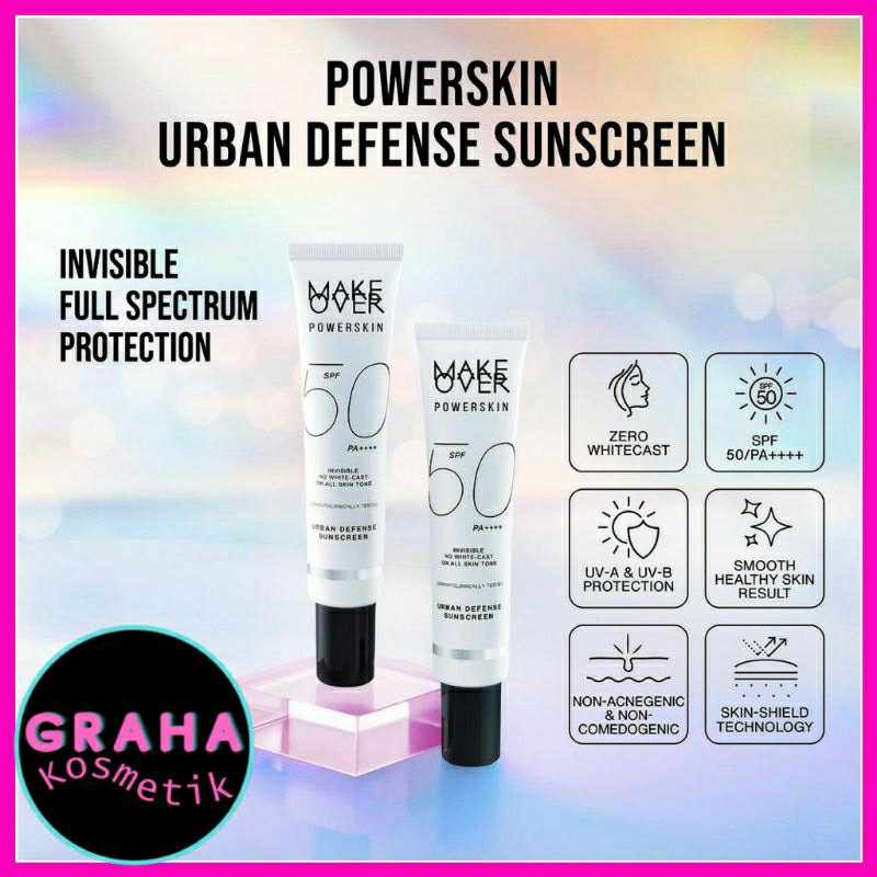 Jual MAKE OVER Powerskin Urban Defense Sunscreen - Proteksi UVA UVB ...