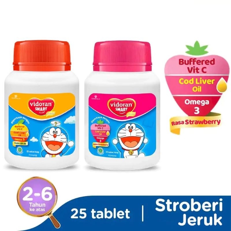 Jual VIDORAN SMART VITAMIN ANAK - ISI 25 TABLET RASA STRAWBERRY / JERUK ...