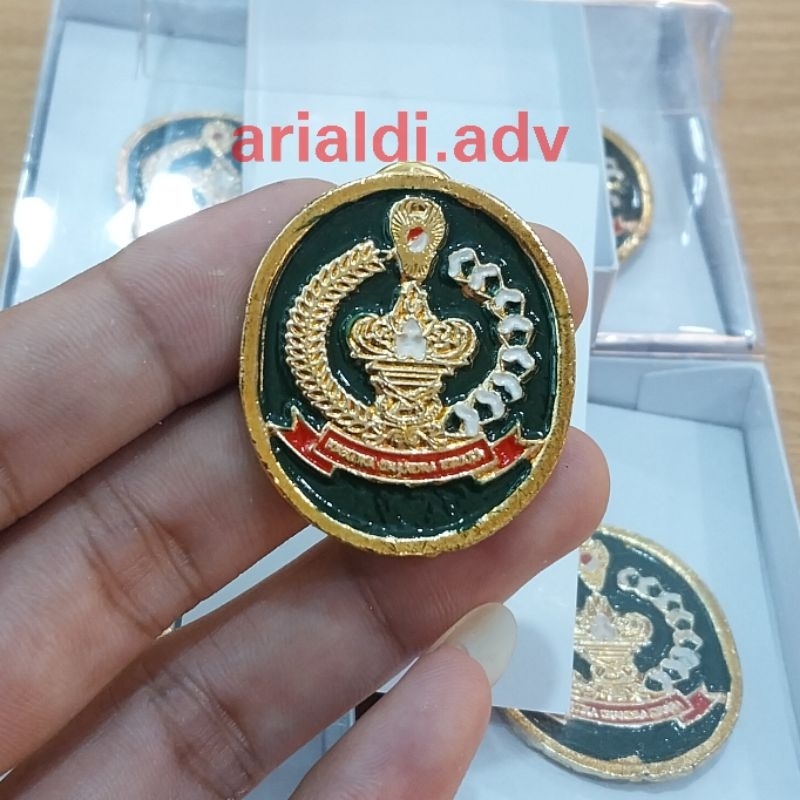 Jual pin persit kuningan premium tebal pin istri TNI AD premium paku ...