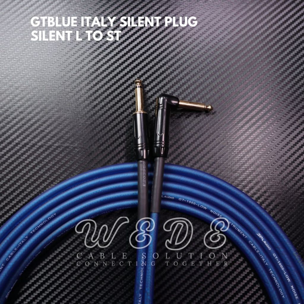 Jual KABEL GITAR SILENT PLUG GT BLUE ITALY LOW NOISE ORIGINAL WEDE ...