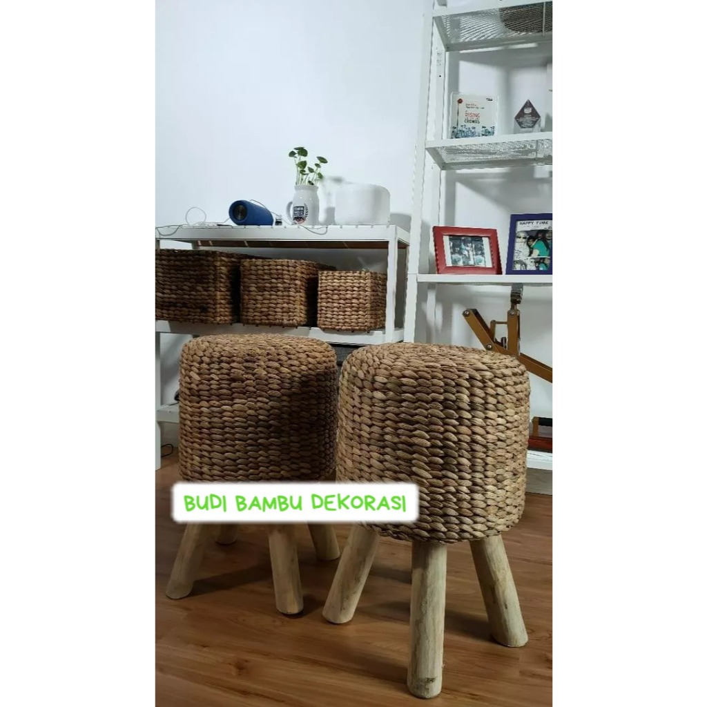 Jual STOOL JAMUR / BANGKU BULAT BESAR / SOFA ANYAMAN ENCENG GONDOK ...