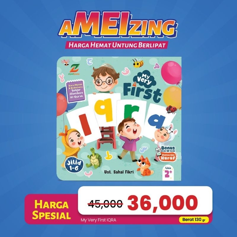 Jual My First Iqra - Iqro - Buku Iqra - Buku Iqro - Belajar hijaiyah ...