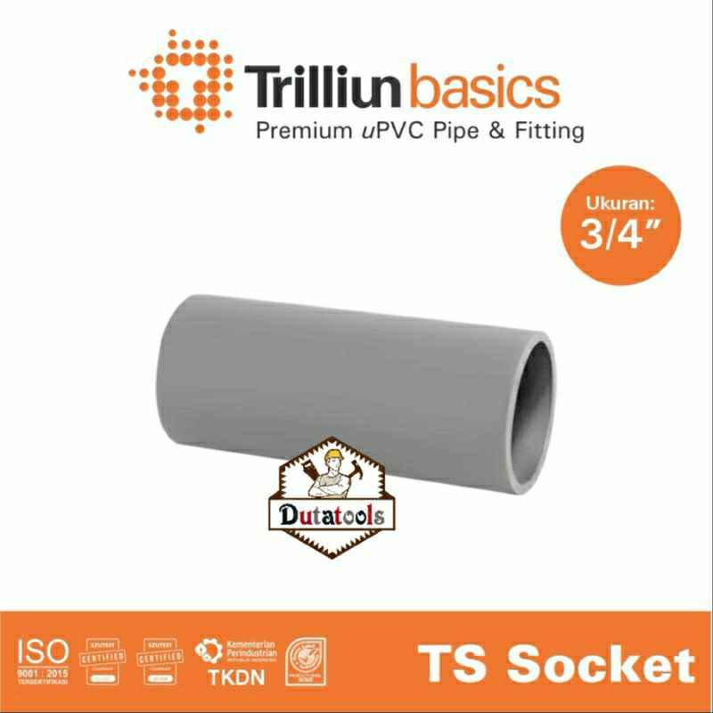 Jual Sock pipa pvc 3/4" TRILLIUN ts/sambungan pipa pvc/socket pipa pvc ...