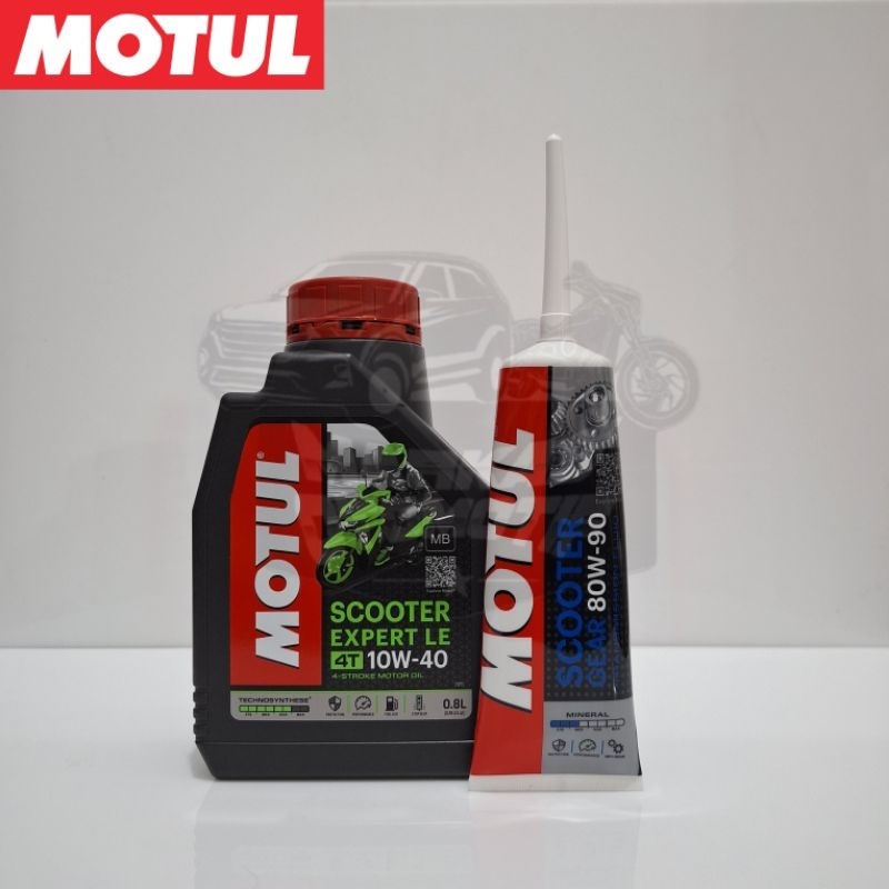 Jual MOTUL PAKET OLI MATIC SCOOTER EXPERT 10W40 800ML +MOTUL SCOOTER ...