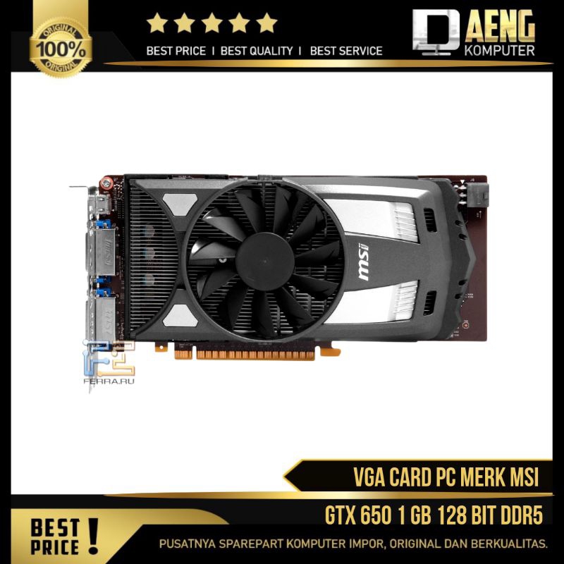 Jual VGA Card Pc Merk MSI GTX 650 1 GB 128 Bit DDR5 | Shopee Indonesia