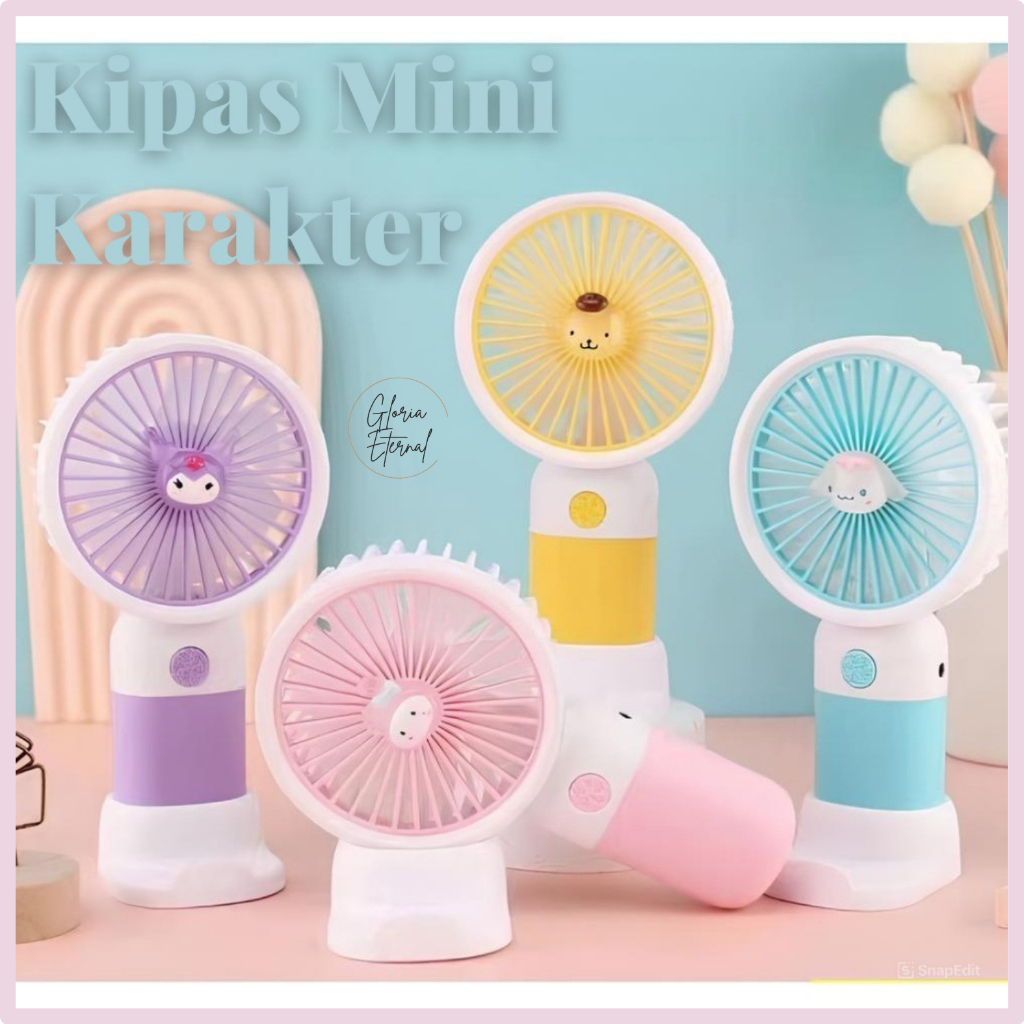 Jual [Gloria] Kipas Angin Mini Portable USB Karakter Sanrio / Kipas ...