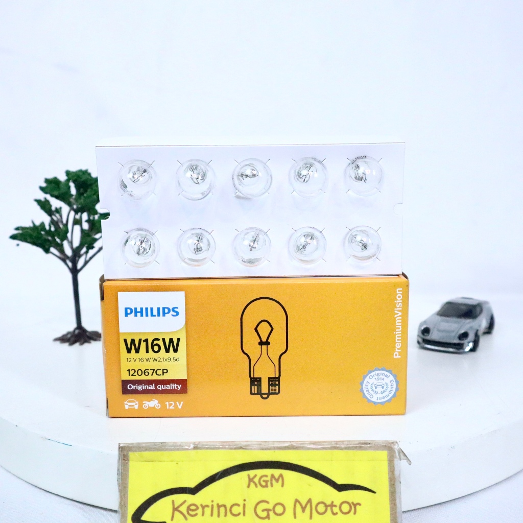 Jual Philips W16W 12 Volt 16 Watt 12067CP Bohlam T16 Tancap Kaki 1 ...