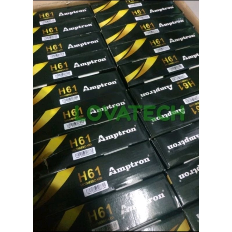 Jual MOTHERBOARD H61 AMPTRON LGA 1155 DDR3 VGA HDMI + SLOT M2 NVME BARU ...