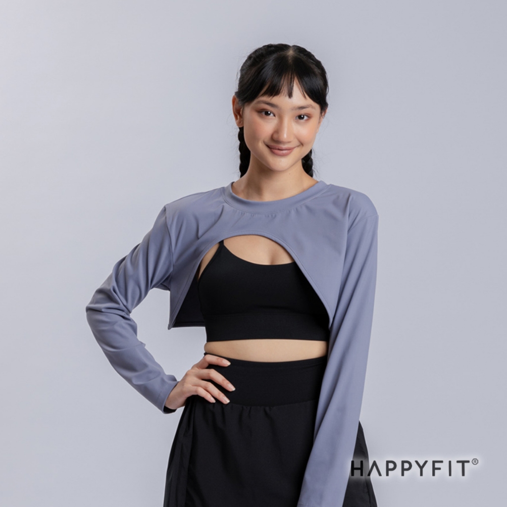 Jual HAPPYFIT Long Sleeve Cut Out Top | Shopee Indonesia