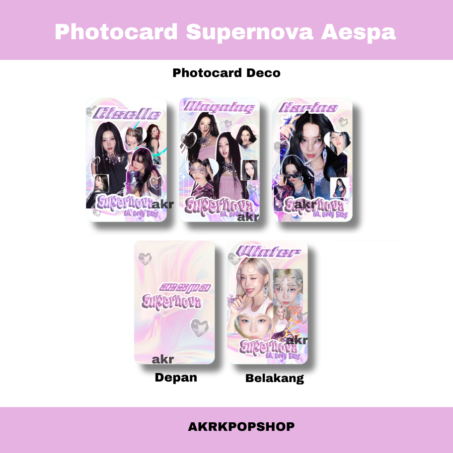 Jual Photocard deco aespa 2 sisi unofficial all member | Shopee Indonesia