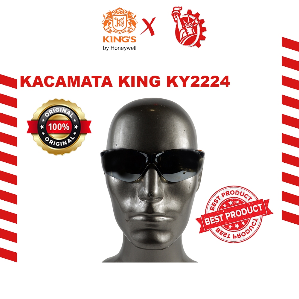 Jual Kacamata Kerja Safety KING'S KY2224 SMOKE SIL MIRROR | Shopee Indonesia