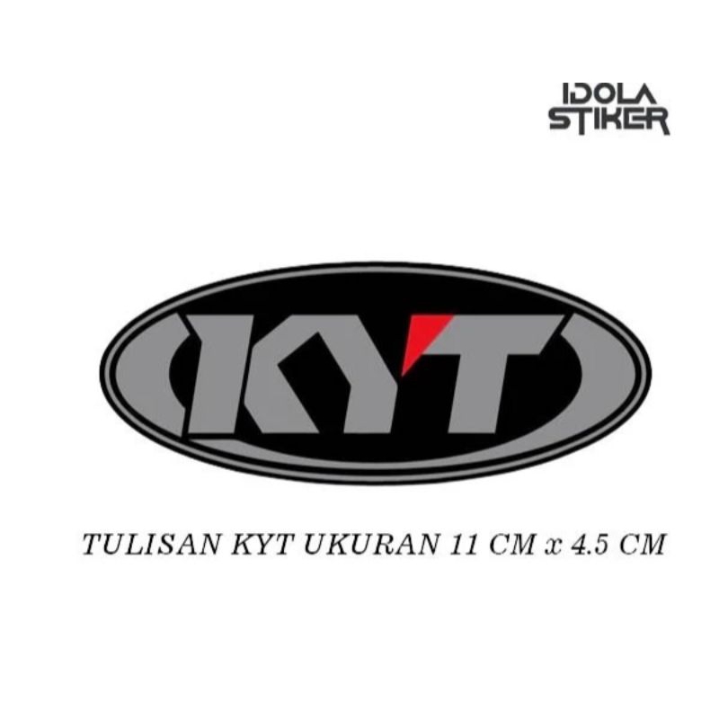 Jual stiker logo helm KYT silver print cut 1pcs | Shopee Indonesia