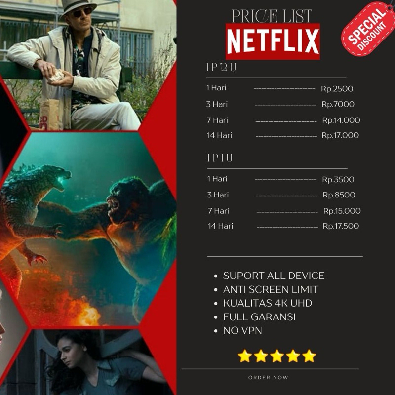 Jual Netflix harian full garansi resmi indo no vpn | Shopee Indonesia